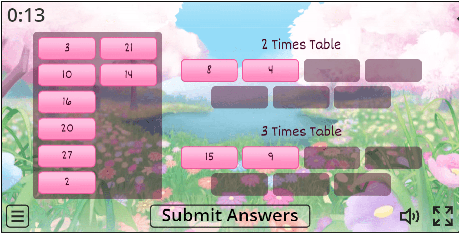 Fill the Groups – 2 3 4 5 Times Tables Game - Times Tables Kids
