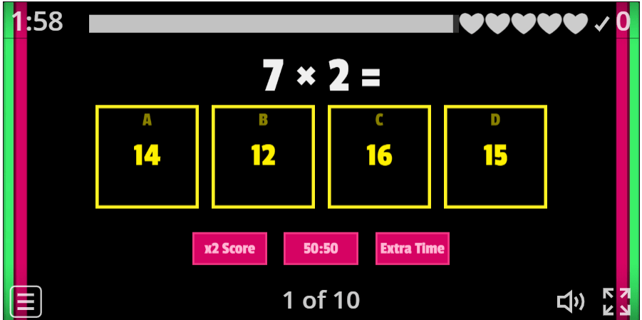 Gameshow Quiz – 1 2 5 10 Times Tables Game - Times Tables Kids