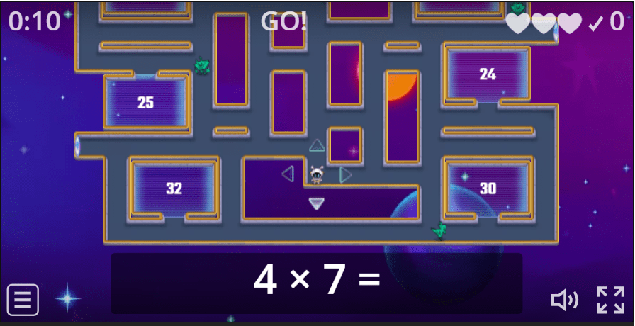 Win the Maze – 2 3 4 5 Times Tables Game - Times Tables Kids