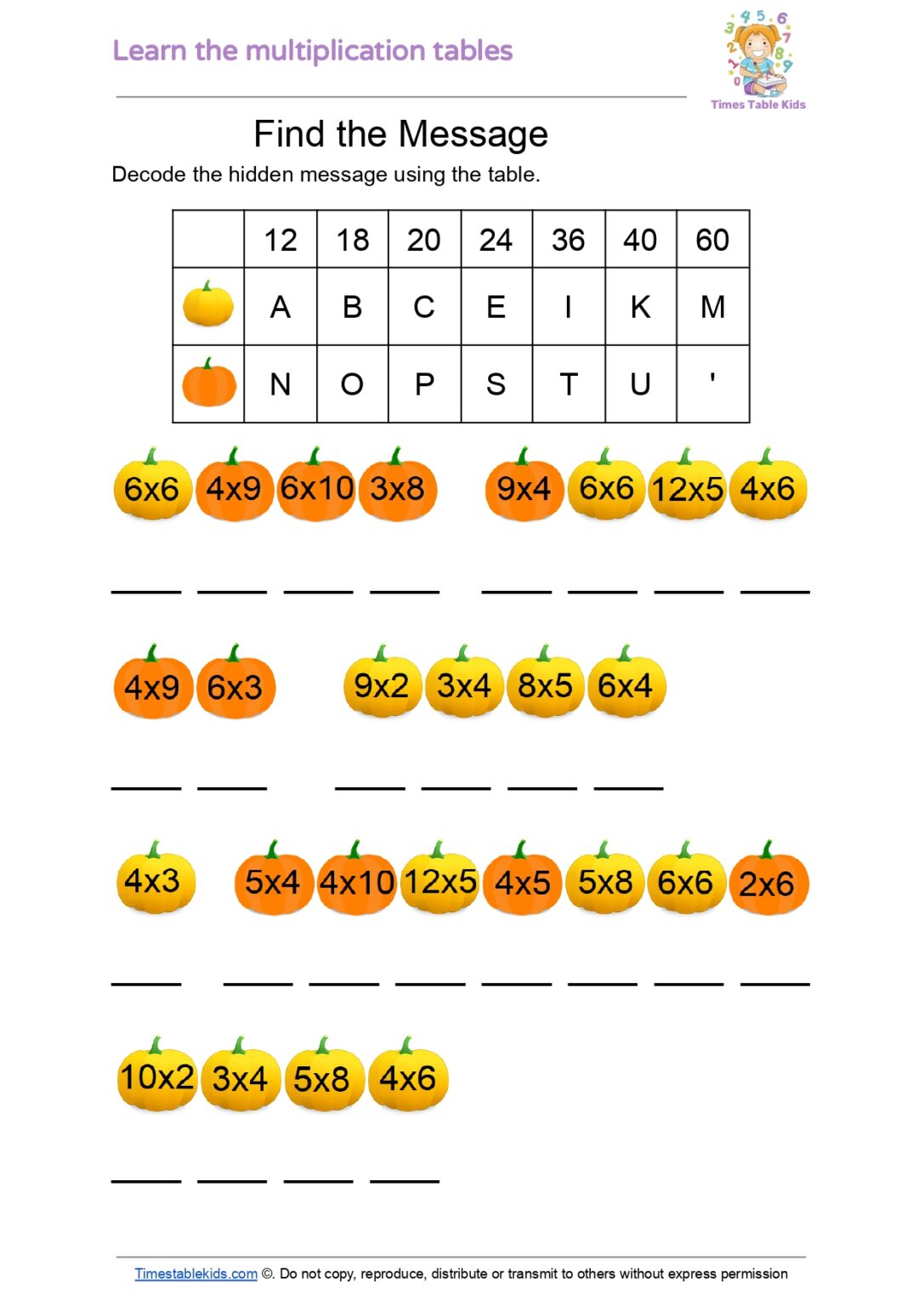 Halloween Multiplication Games & Worksheets 2️⃣ ️3️⃣ - Times Tables Kids