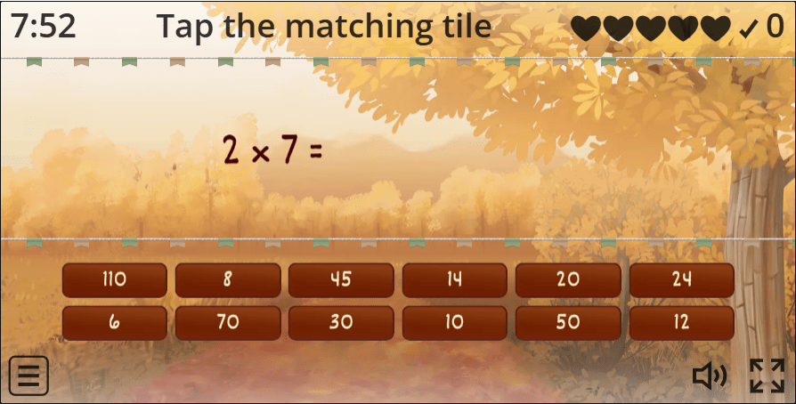 Find the Match - 2&5&10 times table Game for Thanksgiving - Times ...