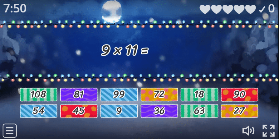 Christmas Multiplication Games & Worksheets 2️⃣ ️3️⃣ - Times Tables Kids