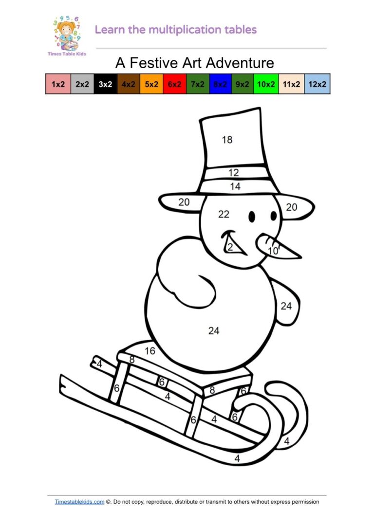 Christmas Multiplication Games & Worksheets 2️⃣ ️3️⃣ - Times Tables Kids