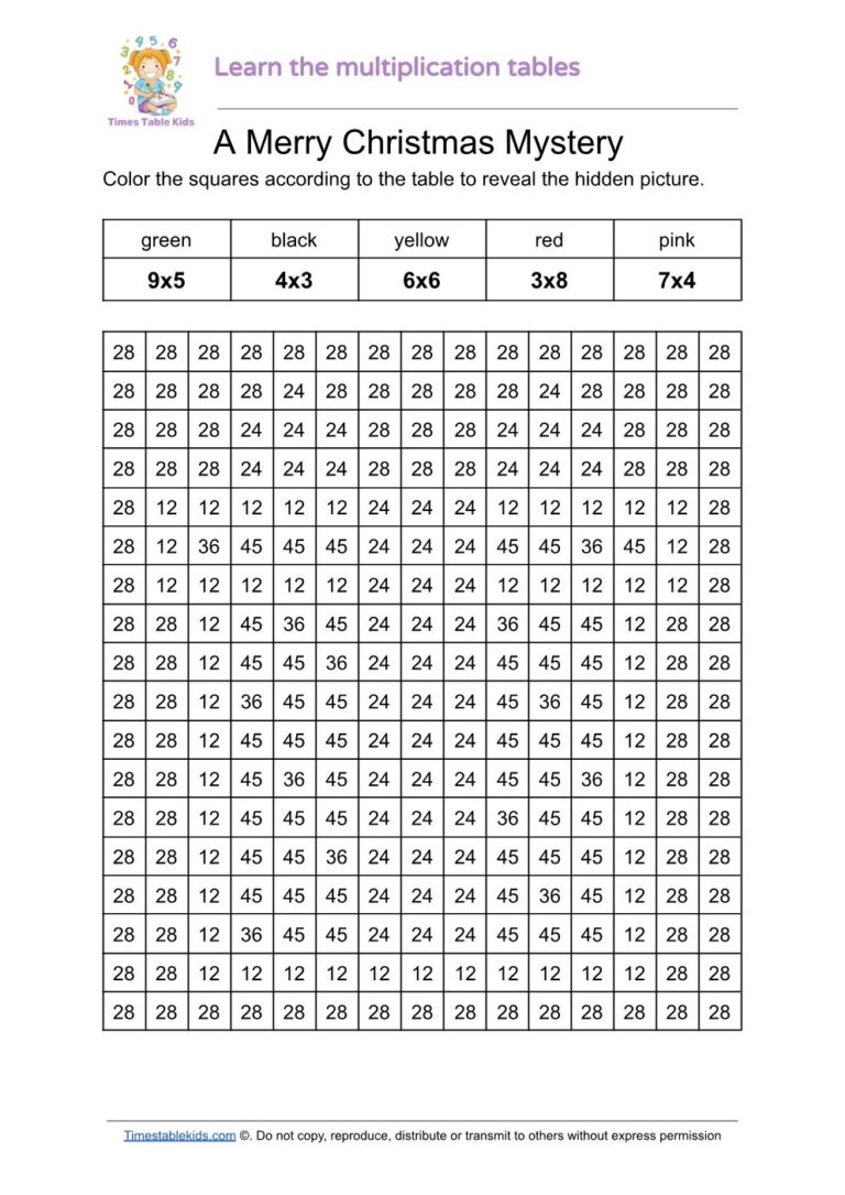 Christmas Multiplication Games & Worksheets 2️⃣ ️3️⃣ - Times Tables Kids