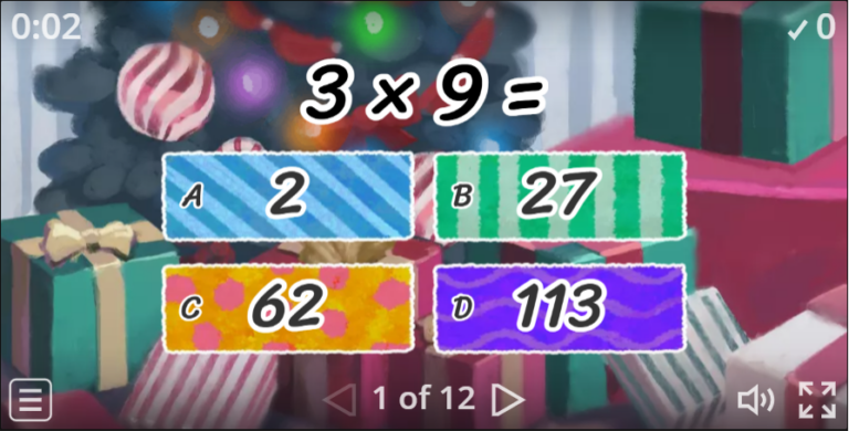 Christmas Multiplication Games & Worksheets 2️⃣ ️3️⃣ - Times Tables Kids