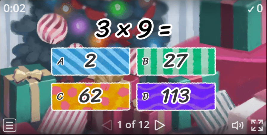 Christmas Multiplication Games & Worksheets 2️⃣ ️3️⃣ - Times Tables Kids